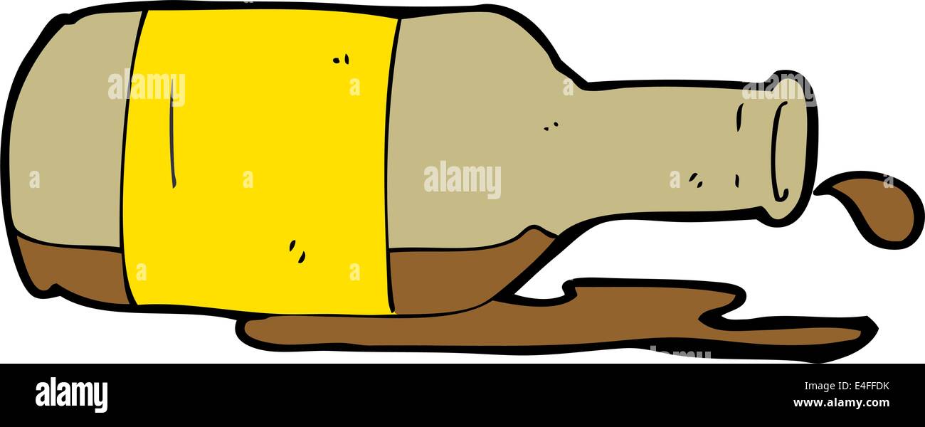 Spilled Beer Bottle Clipart