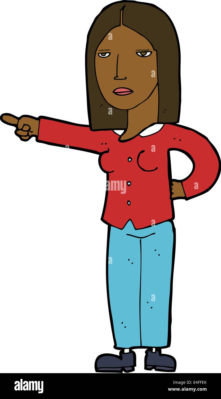 cartoon woman pointing Stock Vector Image & Art - Alamy