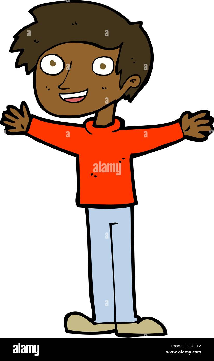 cartoon enthusiastic man Stock Vector Image & Art - Alamy