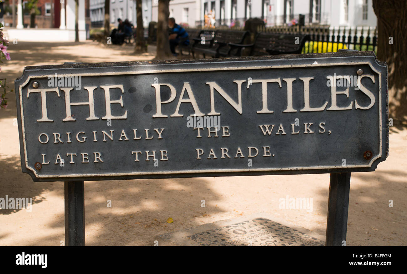 The Pantiles sign Royal Tunbridge Wells, West Kent, England, UK Stock ...