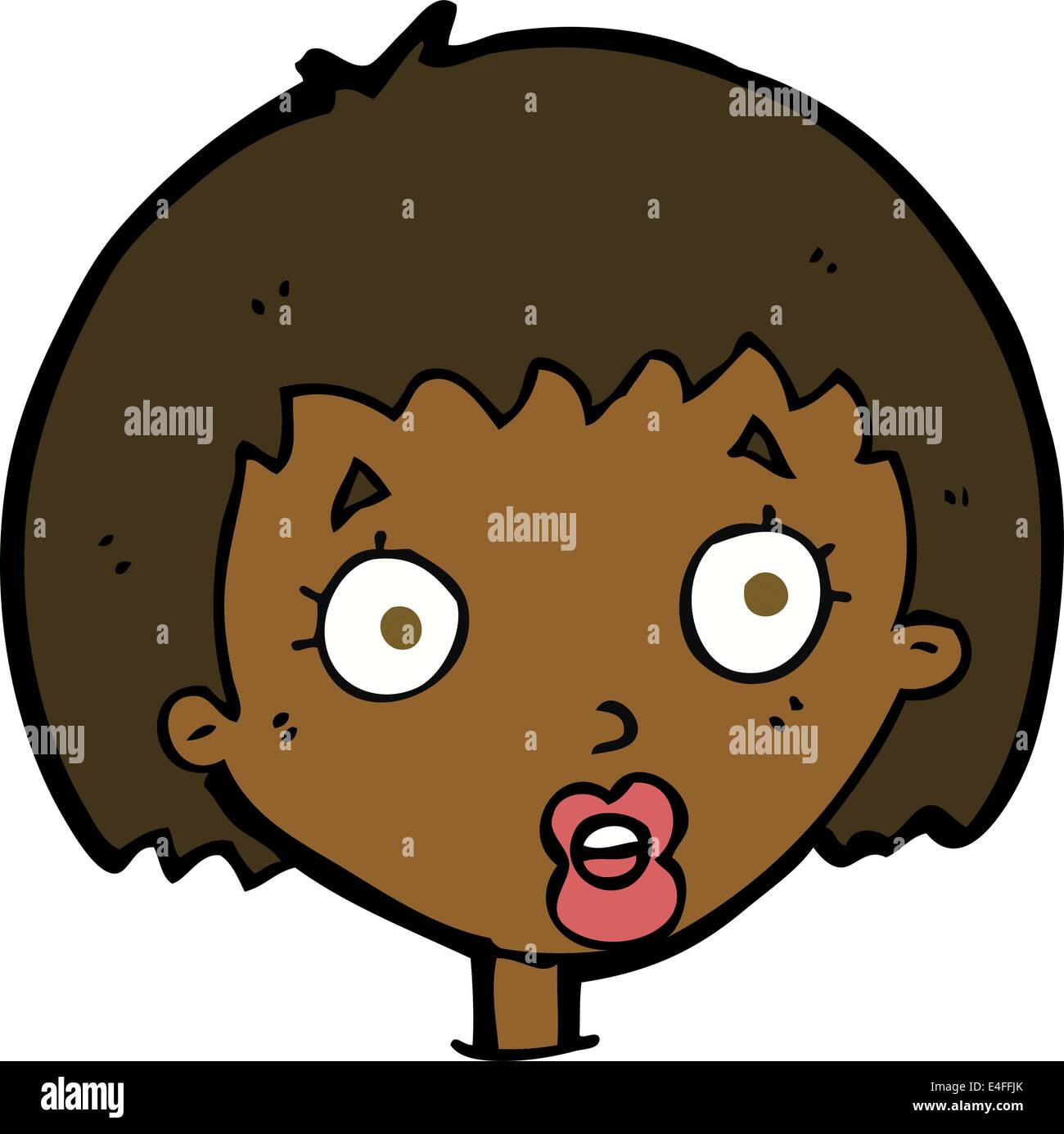 cartoon surprised female face Stock Vector Image & Art - Alamy