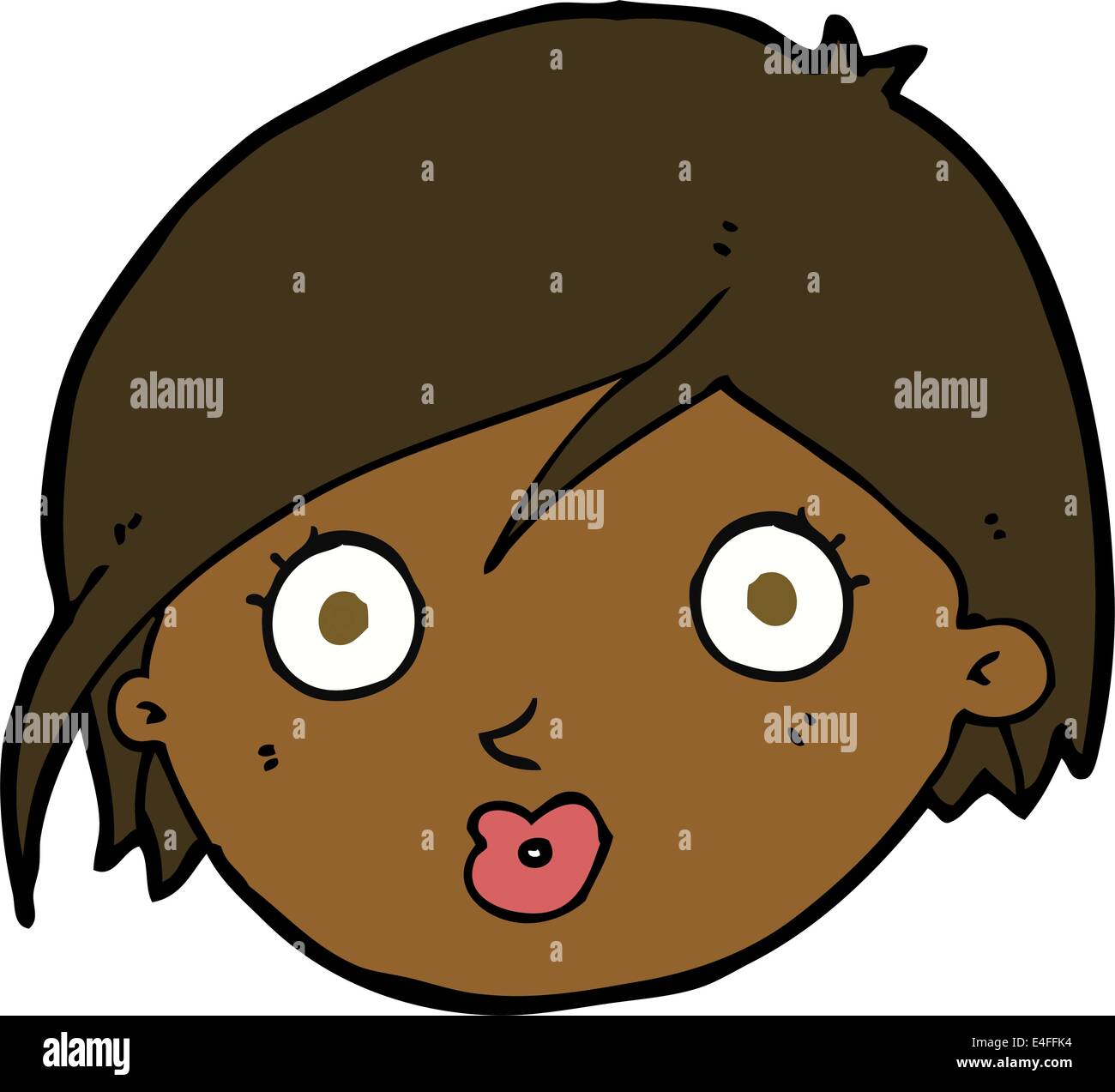 cartoon surprised female face Stock Vector Image & Art - Alamy
