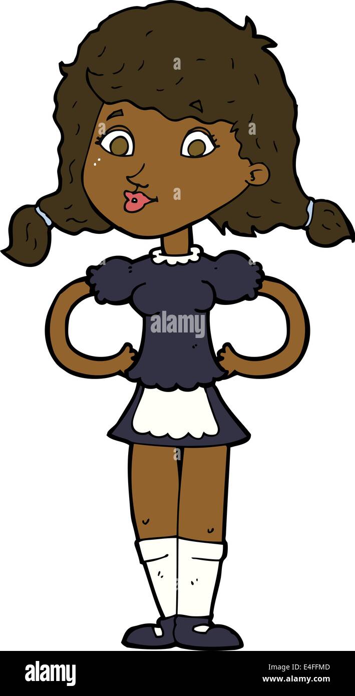 cartoon happy waitress woman Stock Vector Image & Art - Alamy