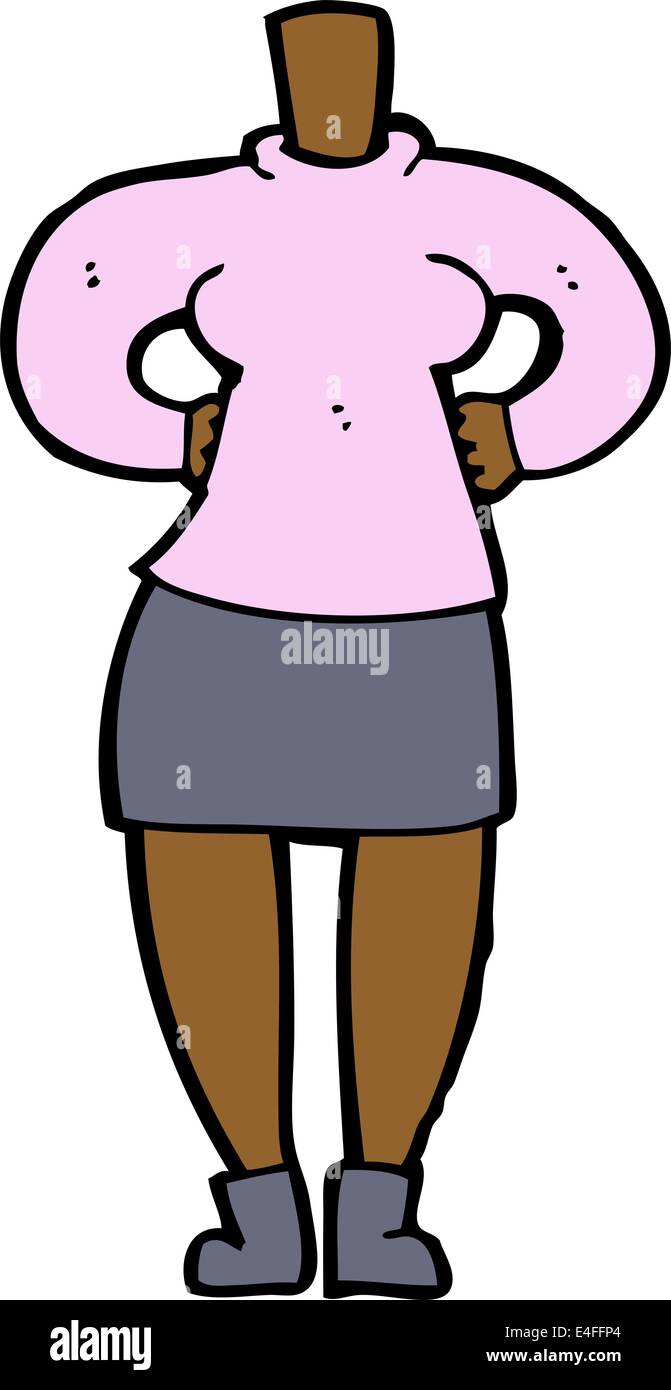 cartoon female body (add photos or mix and match cartoons Stock Vector ...