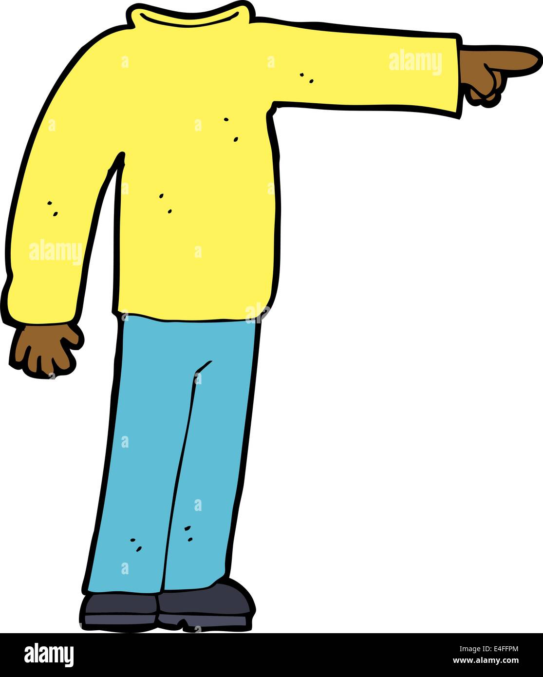 cartoon headless man pointing Stock Vector Image & Art - Alamy