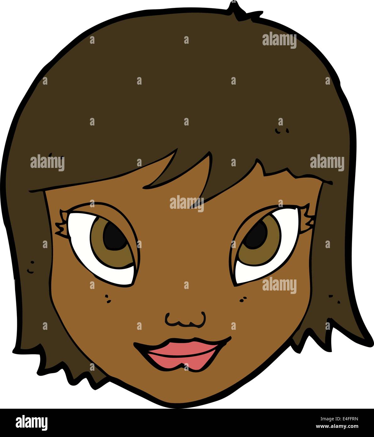 cartoon female face Stock Vector Image & Art - Alamy