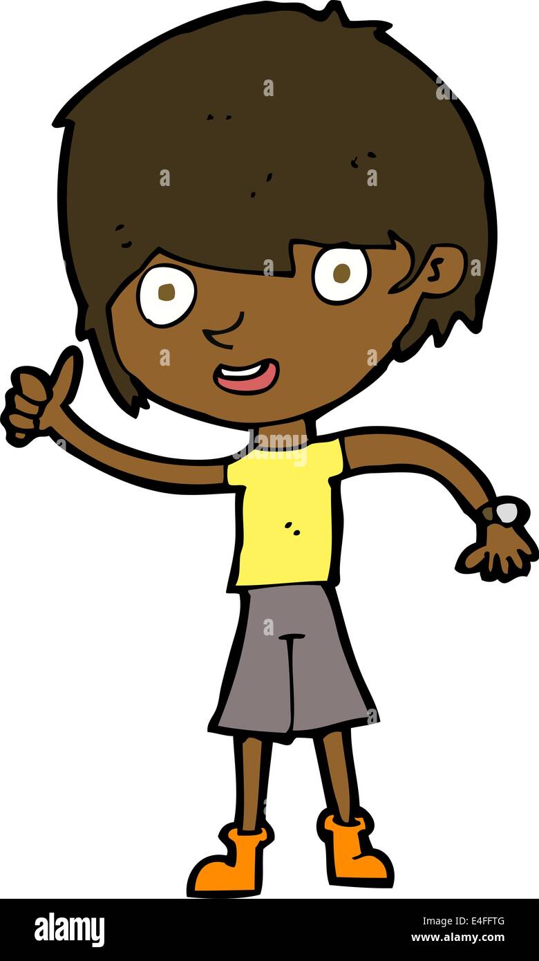 Cartoon boy positive attitude hi-res stock photography and images - Alamy