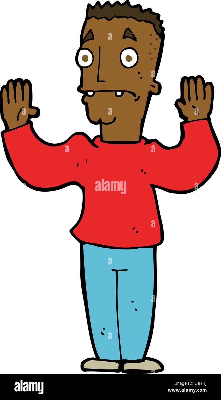 cartoon man surrendering Stock Vector Image & Art - Alamy