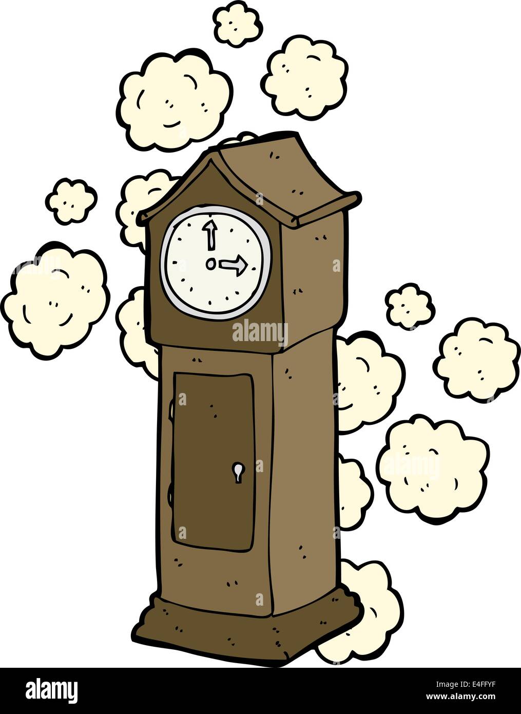 cartoon dusty old grandfather clock Stock Vector Image & Art - Alamy