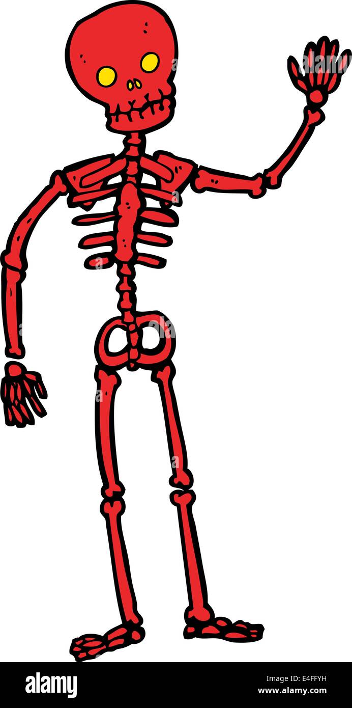 cartoon waving skeleton Stock Vector Image & Art - Alamy