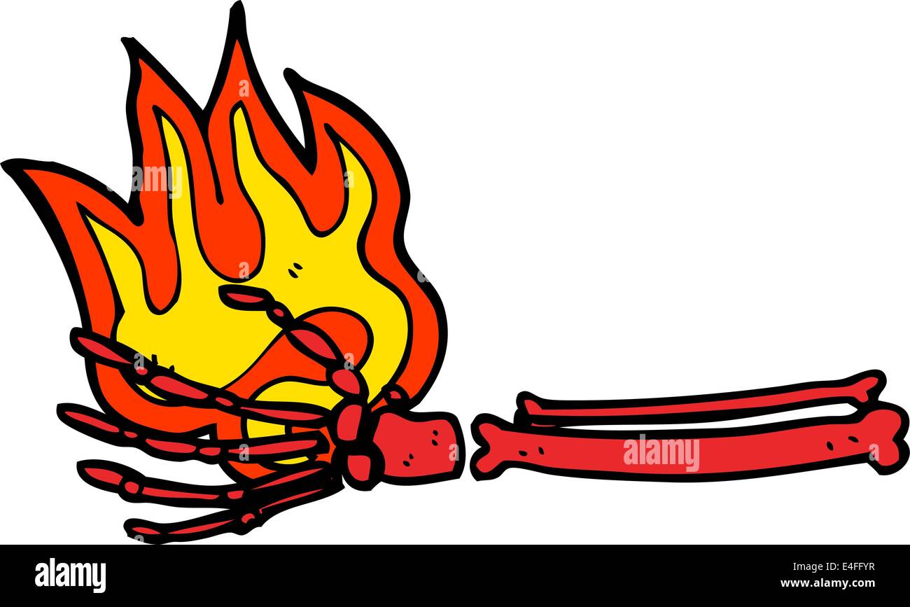 Cartoon flaming skeleton Cut Out Stock Images & Pictures - Alamy