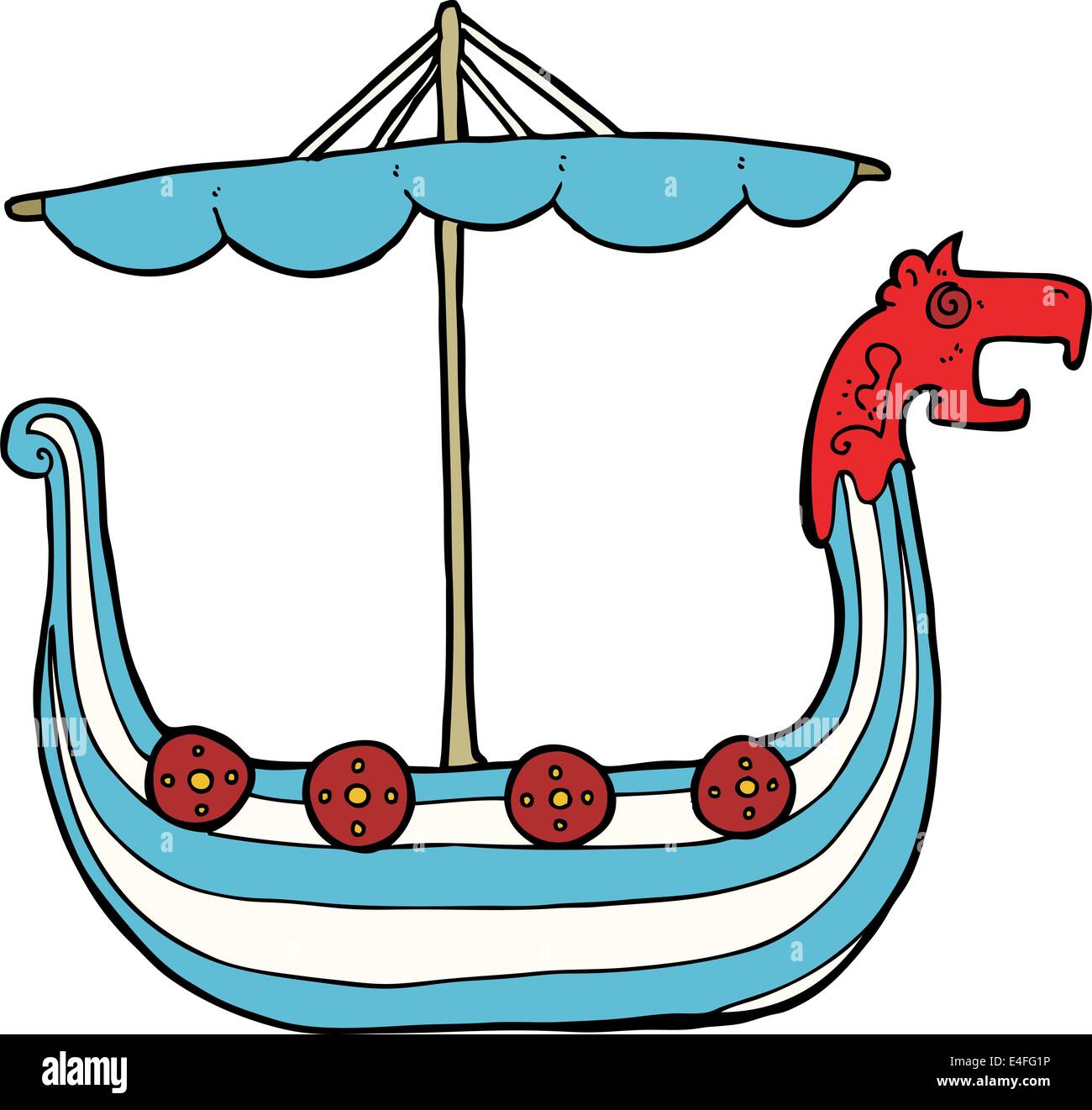 cartoon viking ship Stock Vector Image & Art - Alamy