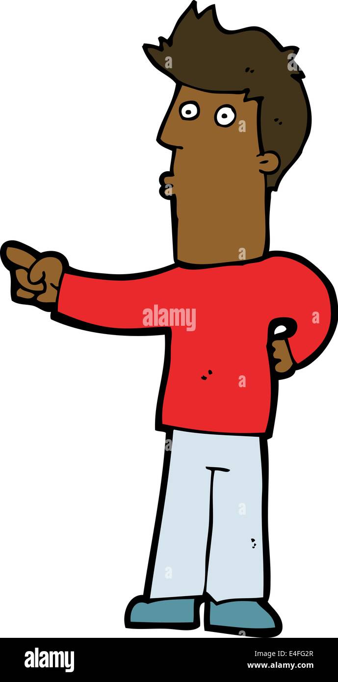 cartoon man pointing Stock Vector Image & Art - Alamy
