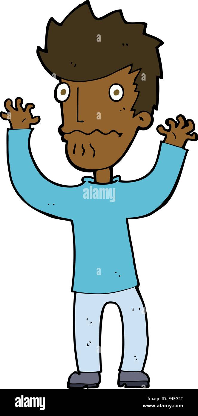 cartoon frightened man Stock Vector Image & Art - Alamy