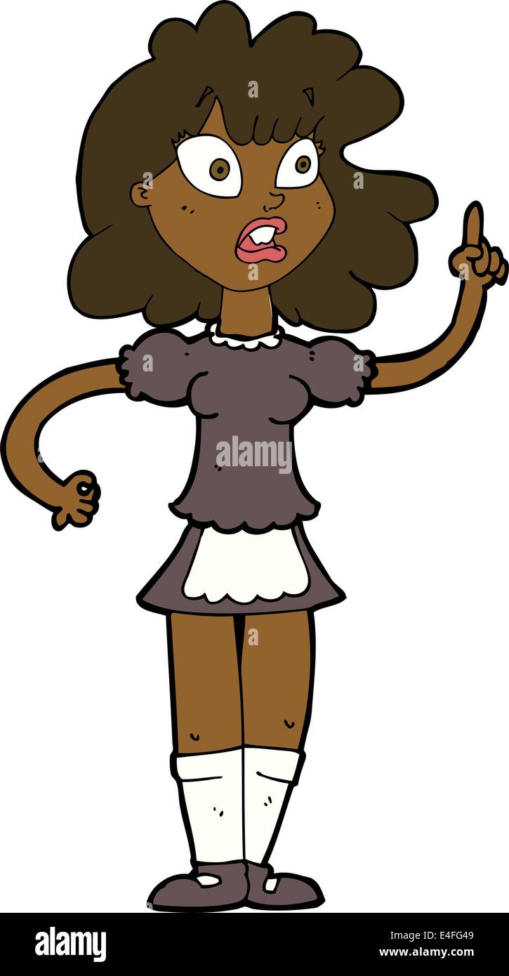 cartoon worried maid Stock Vector Image & Art - Alamy