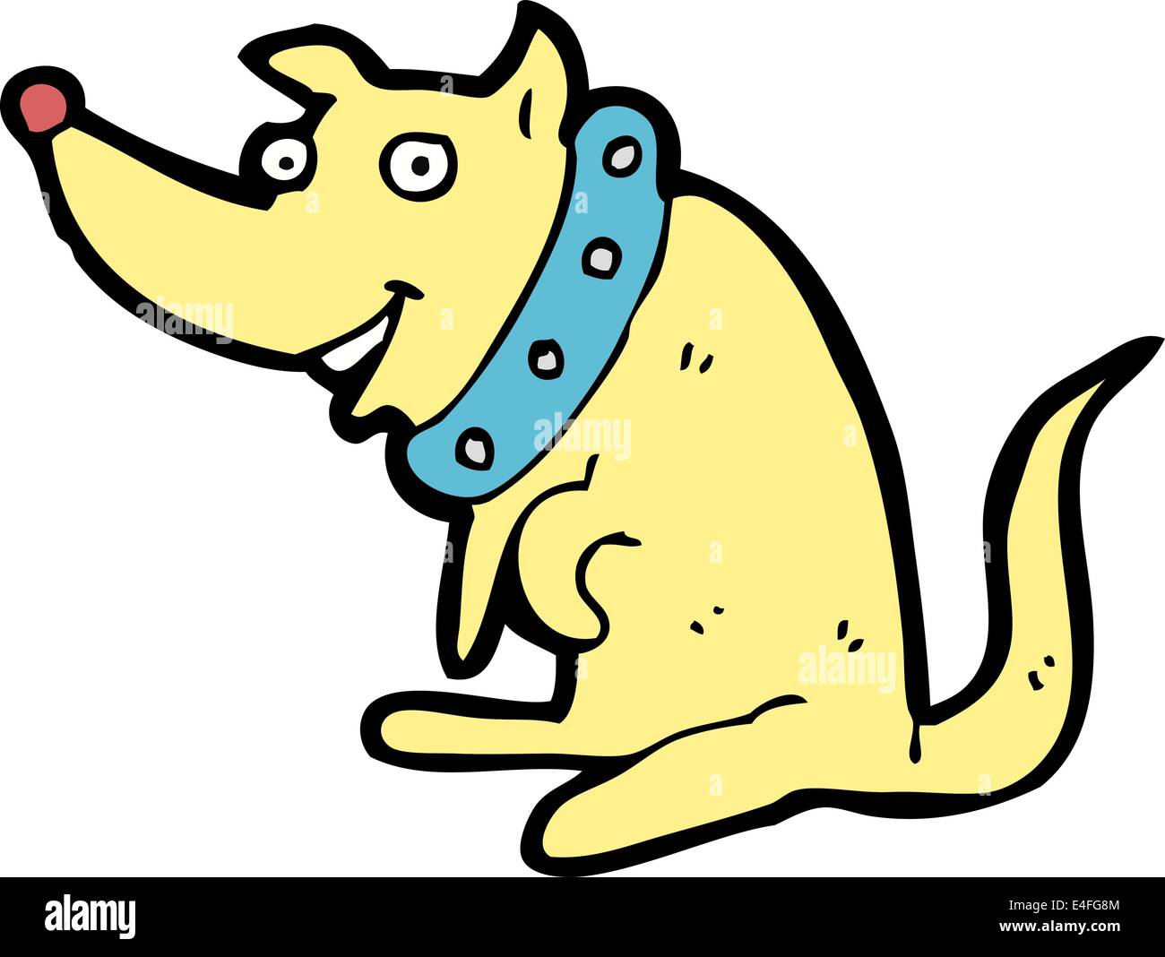 cartoon happy dog in big collar Stock Vector Image & Art - Alamy