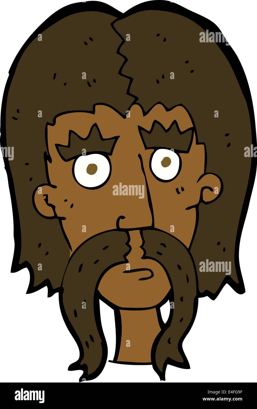 Man with long mustache Stock Vector Images - Alamy