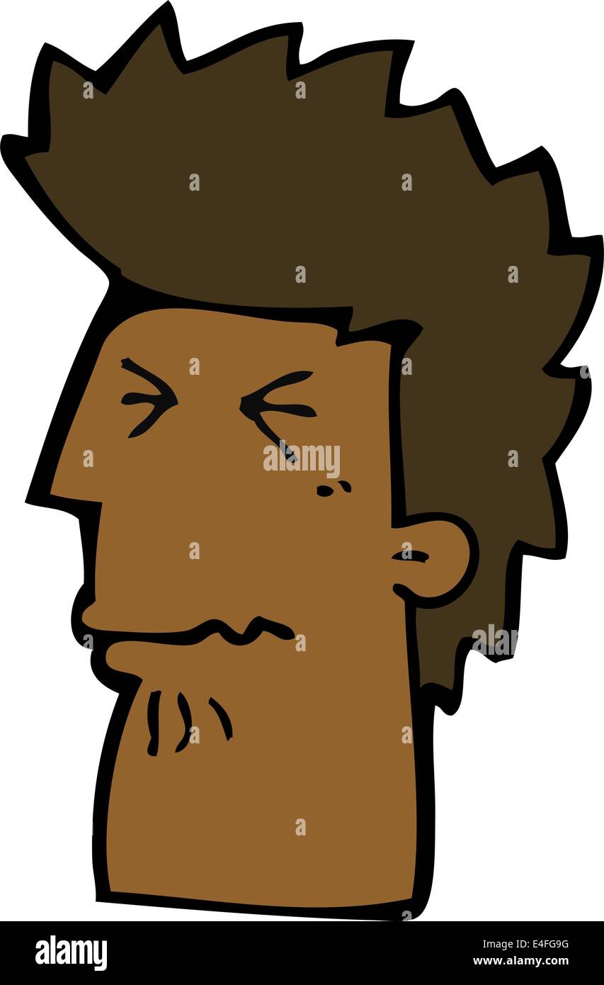 cartoon unhappy man Stock Vector Image & Art - Alamy