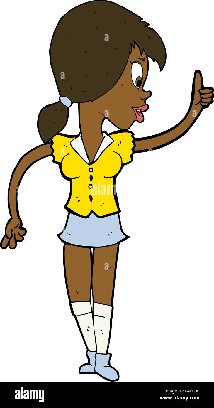 cartoon girl with idea Stock Vector Image & Art - Alamy