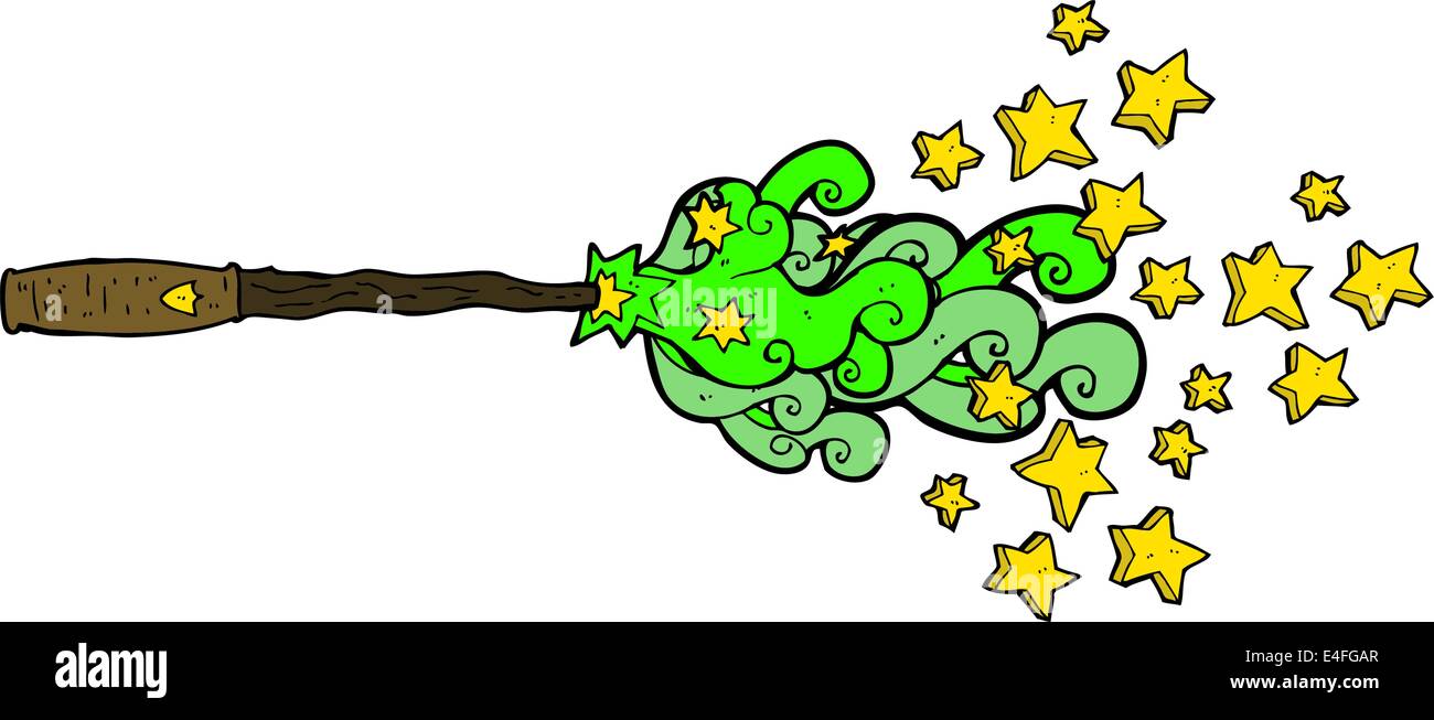 cartoon magic wand casting spell Stock Vector Image & Art - Alamy