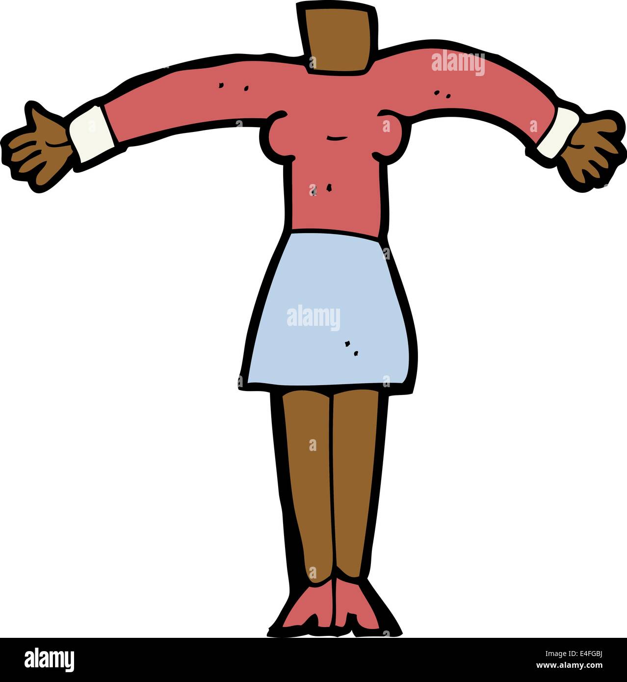 cartoon female body (add photos or mix and match cartoons Stock Vector ...