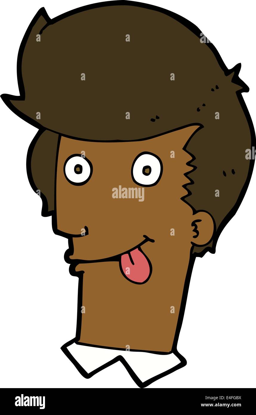 Cute funny tongue hanging Stock Vector Images - Alamy