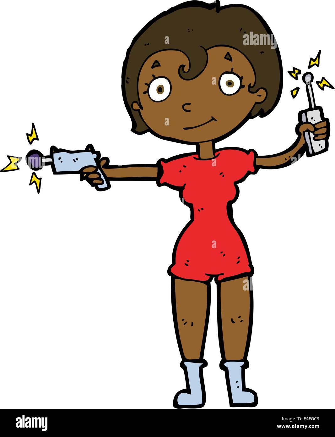 cartoon future space girl Stock Vector Image & Art - Alamy