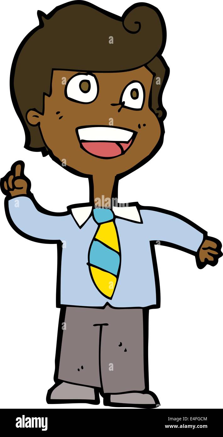 cartoon school boy raising hand Stock Vector Image & Art - Alamy