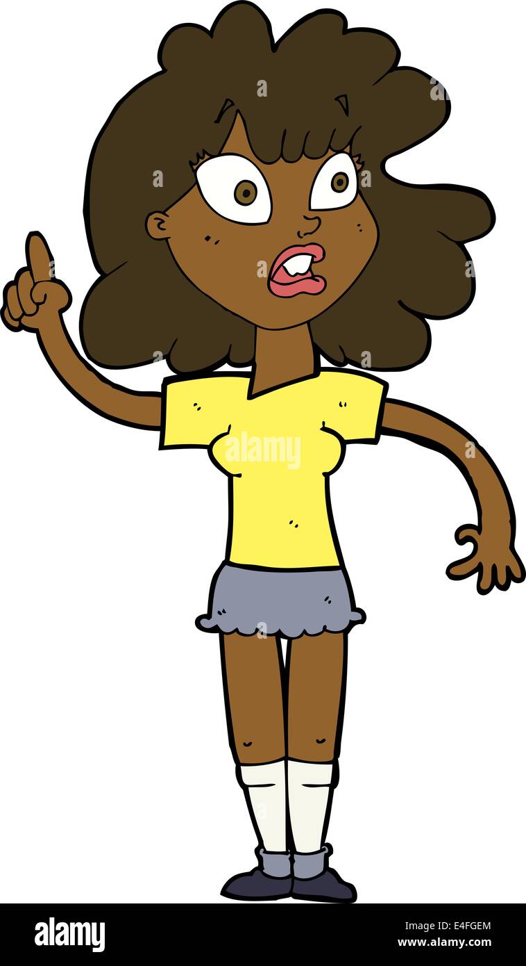 cartoon woman making point Stock Vector Image & Art - Alamy