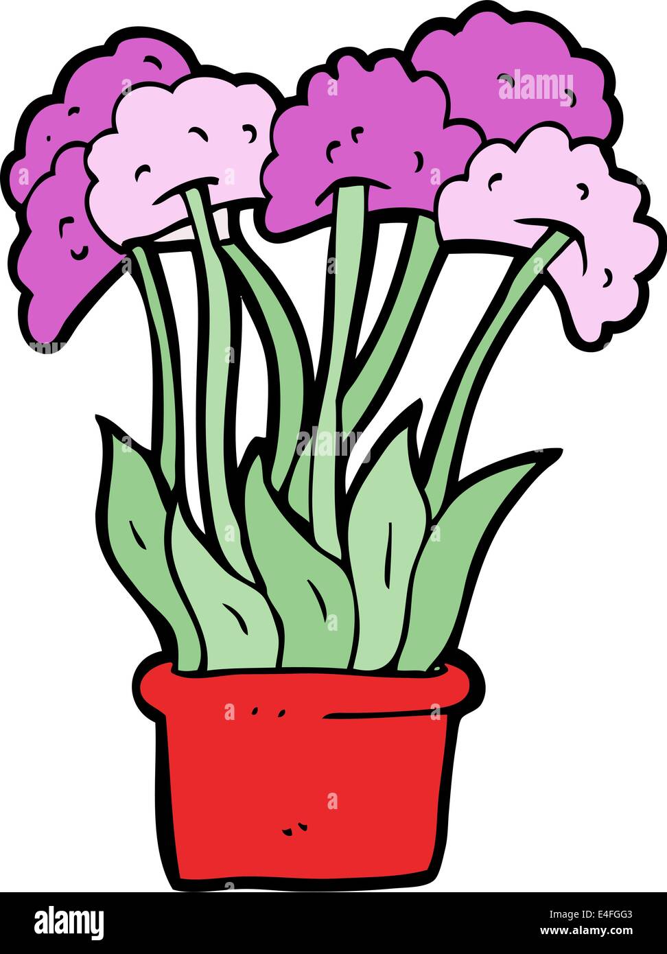 cartoon flowers in pot Stock Vector Image & Art - Alamy