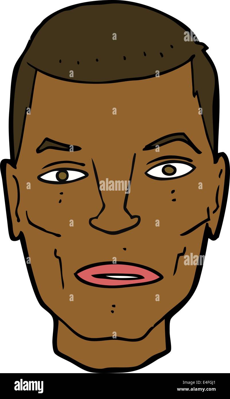 cartoon serious male face Stock Vector Image & Art - Alamy