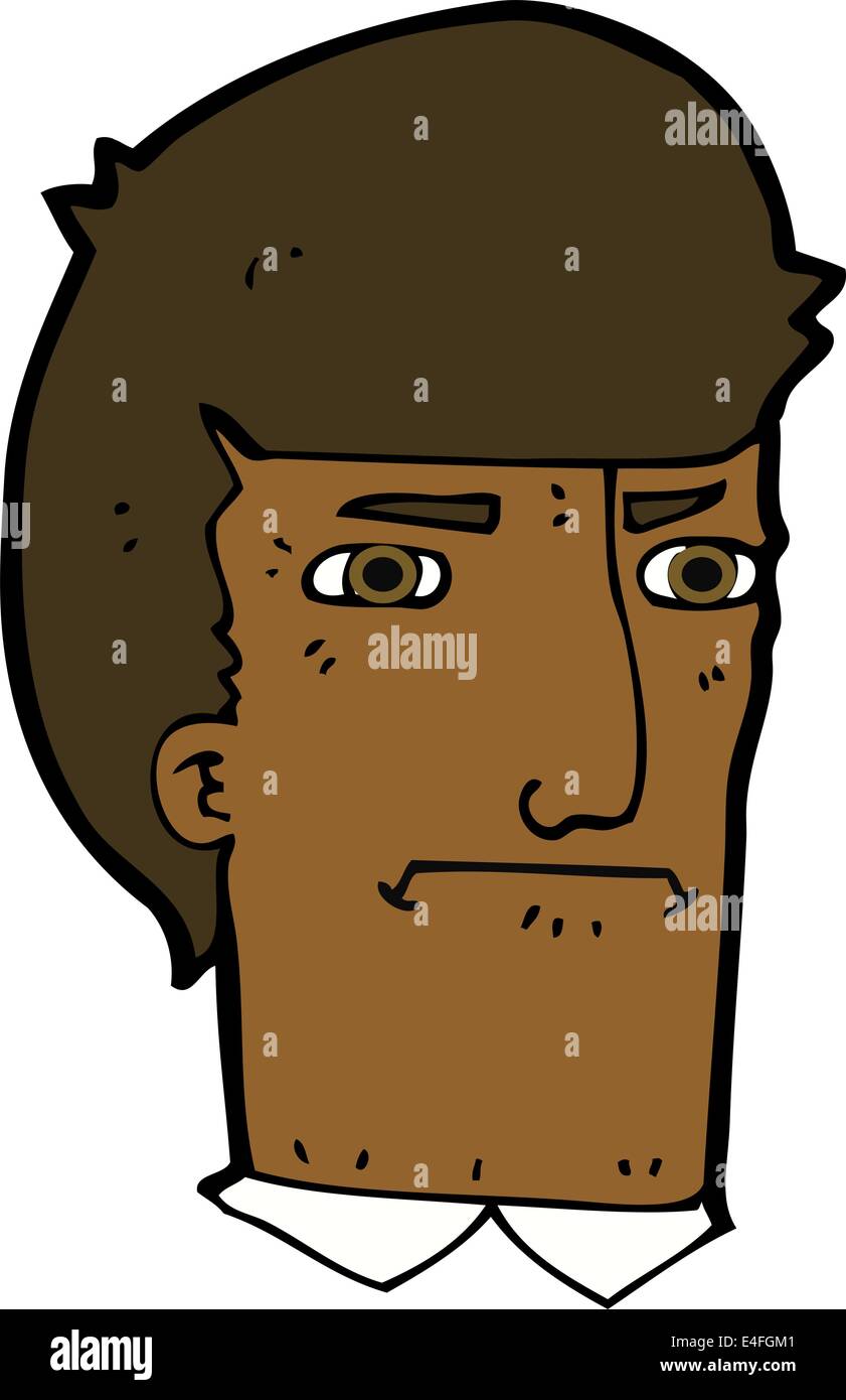 cartoon man narrowing eyes Stock Vector Image & Art - Alamy