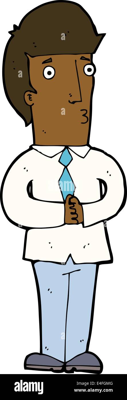 cartoon nervous man Stock Vector Image & Art - Alamy