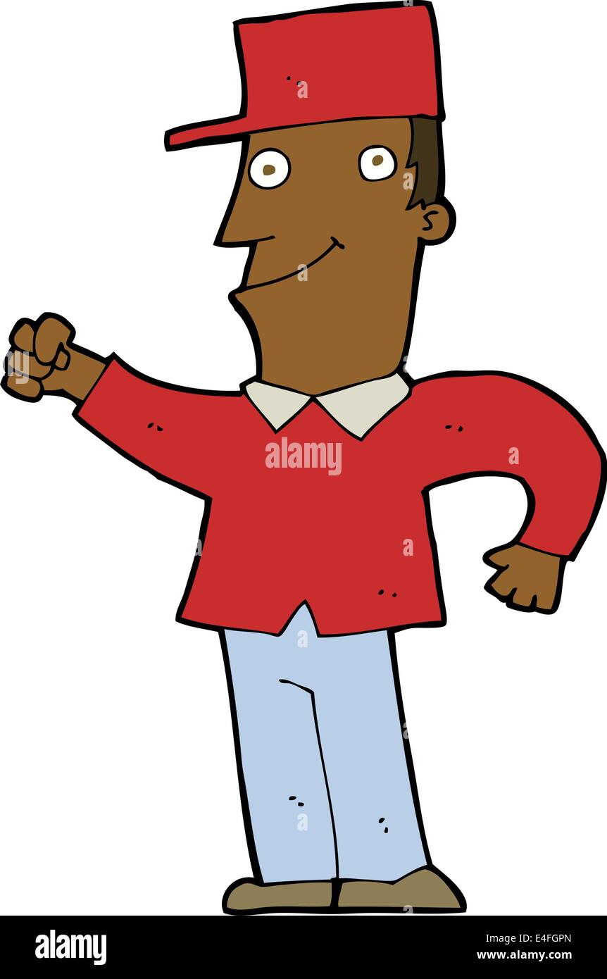 cartoon man punching air Stock Vector Image & Art - Alamy