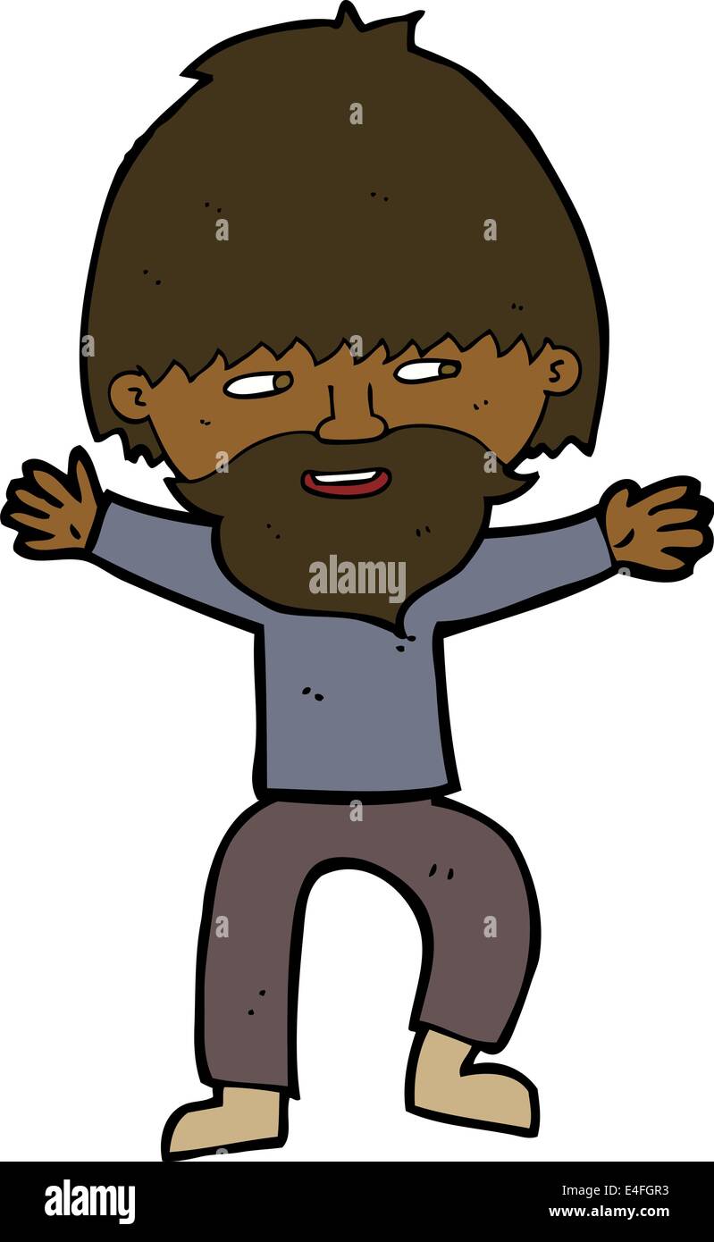 cartoon happy man with beard Stock Vector Image & Art - Alamy