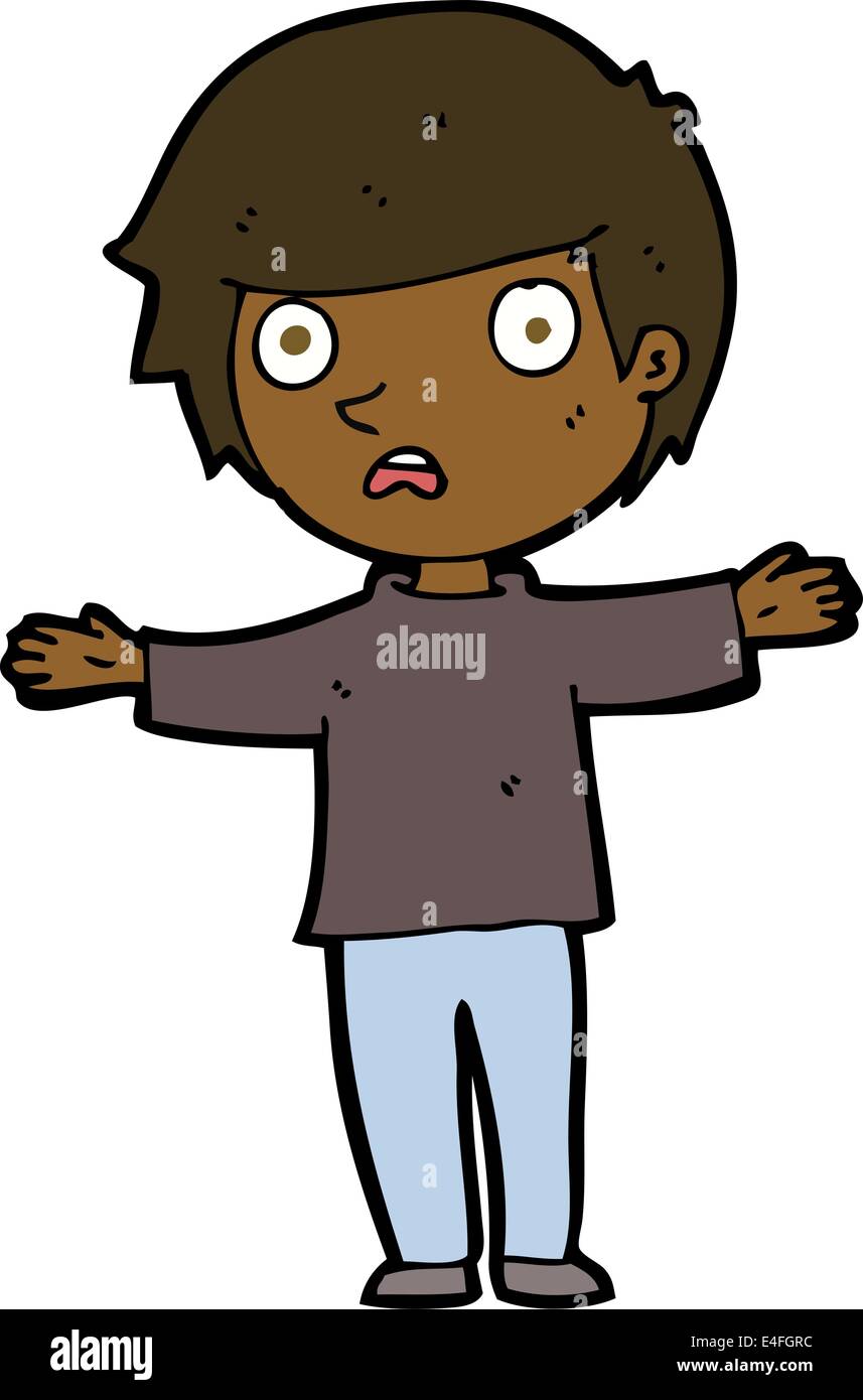 Boy worried funny not child Stock Vector Images - Alamy