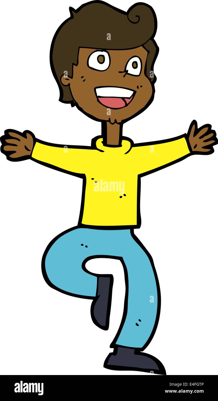 cartoon excited boy Stock Vector Image & Art - Alamy