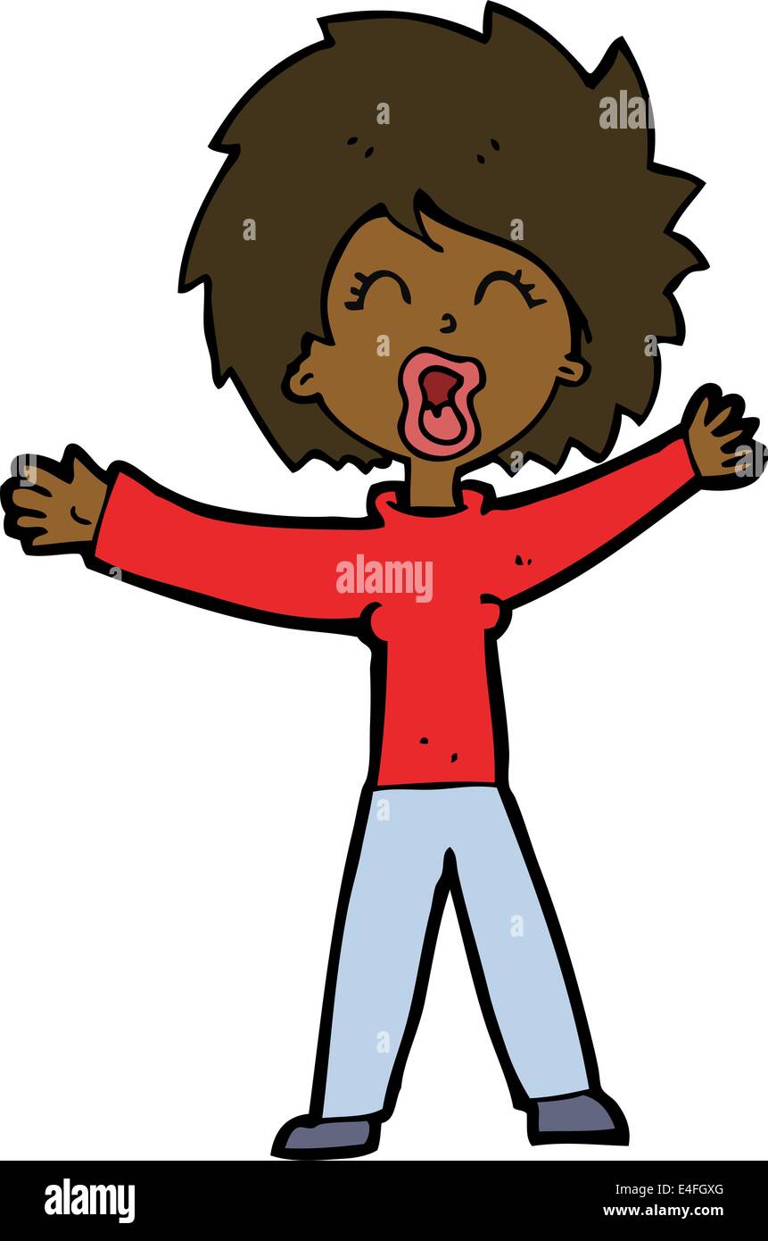 cartoon woman shouting Stock Vector Image & Art - Alamy