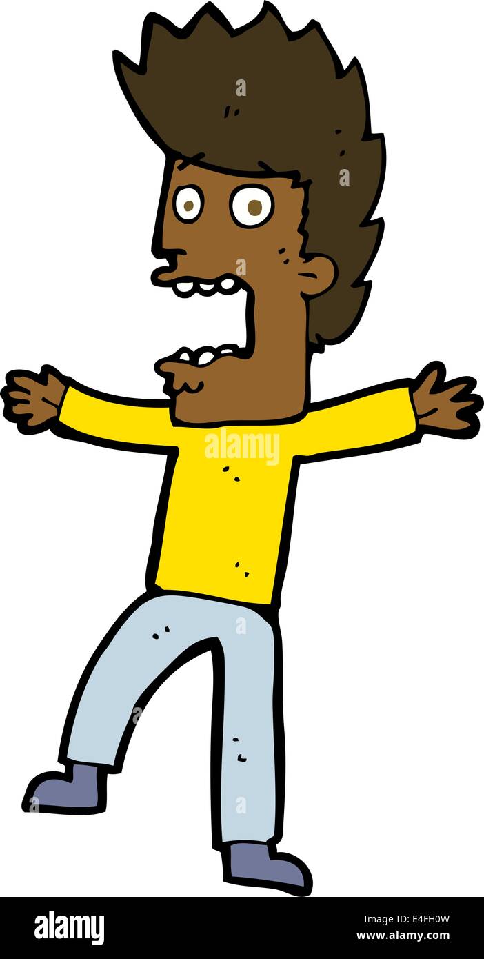 cartoon terrified man Stock Vector Image & Art - Alamy