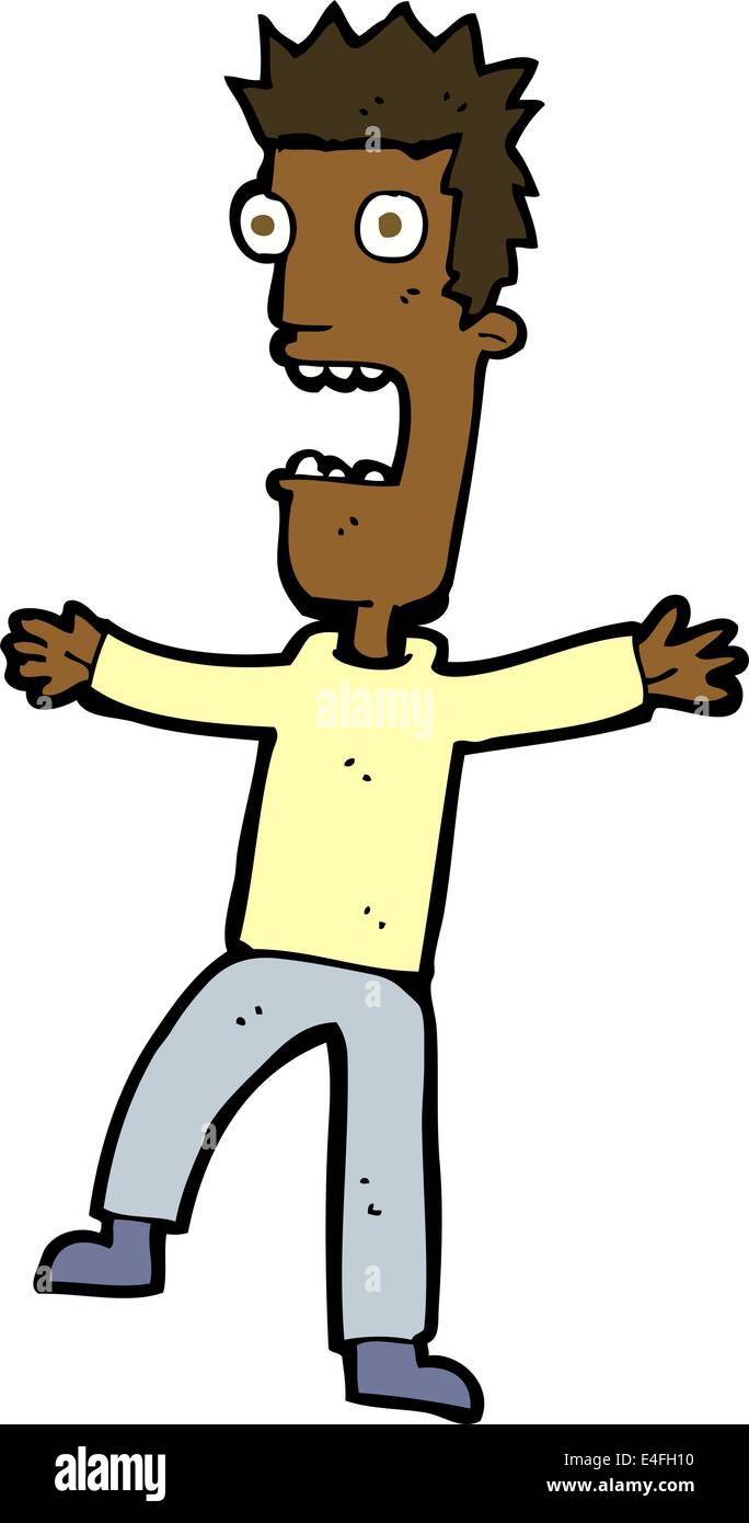 cartoon terrified man Stock Vector Image & Art - Alamy