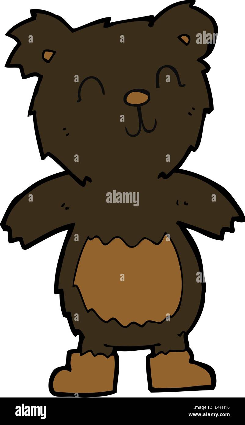 cartoon teddy black bear Stock Vector Image & Art - Alamy