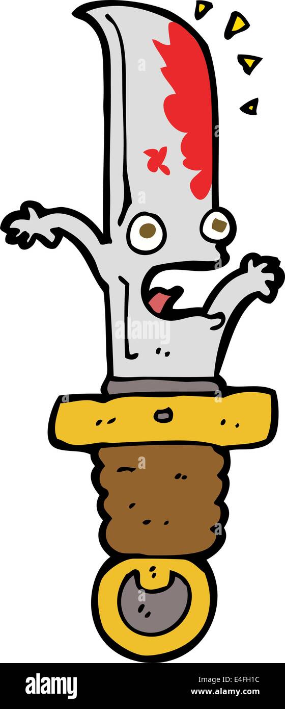 cartoon frightened knife Stock Vector Image & Art - Alamy