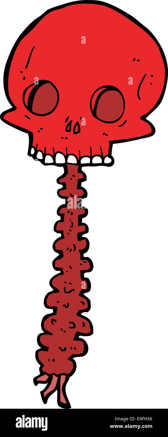spooky cartoon skull and spine Stock Vector Image & Art - Alamy
