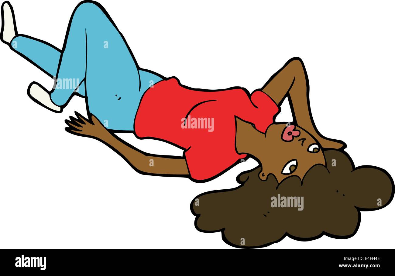 cartoon woman lying on floor Stock Vector Image & Art - Alamy