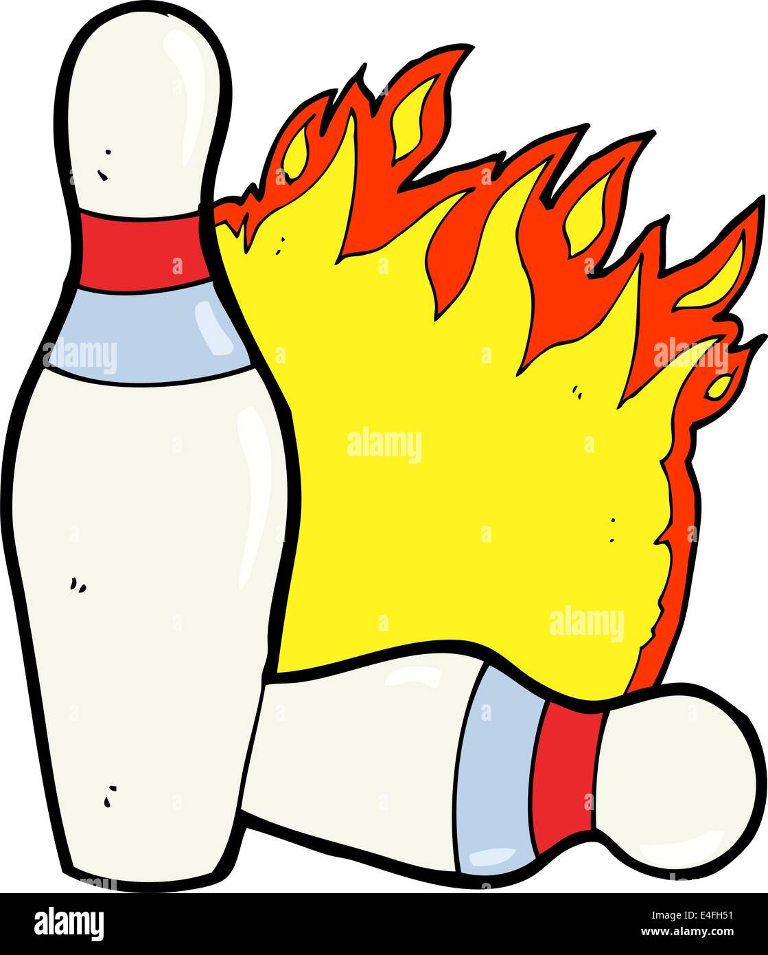 cartoon ten pin bowling sign Stock Vector Image & Art - Alamy