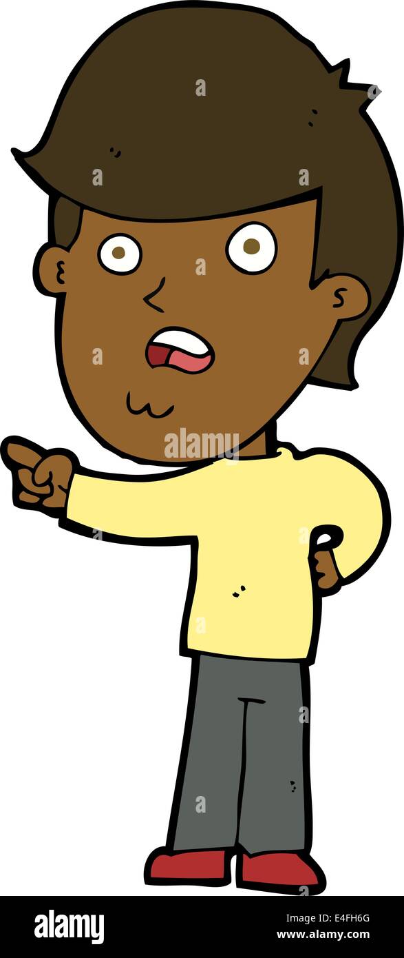 cartoon shocked man pointing Stock Vector Image & Art - Alamy