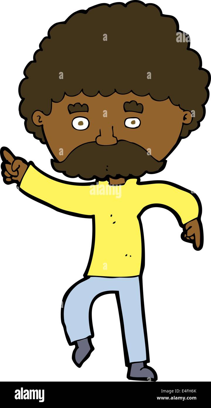 Cartoon Seventies Style Man Disco Dancing Stock Vector Image And Art Alamy