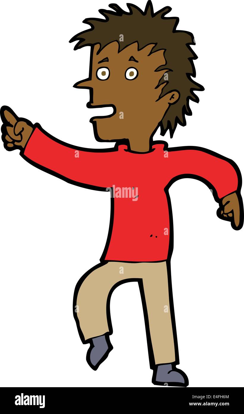cartoon happy man pointing Stock Vector Image & Art - Alamy