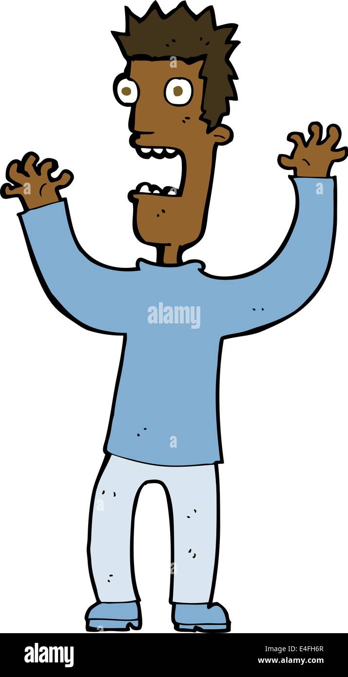 cartoon terrified man Stock Vector Image & Art - Alamy