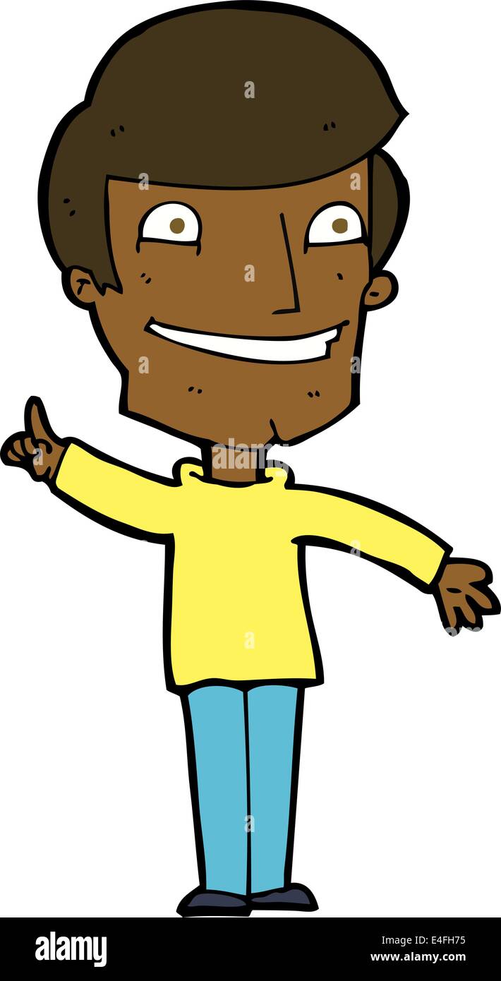 cartoon grinning man with idea Stock Vector Image & Art - Alamy